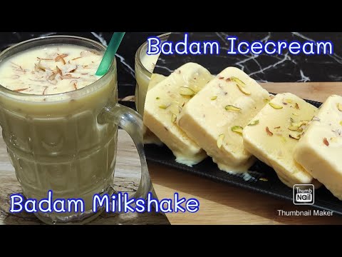 Badam Milkshake Recipe | Badam Recipe | Badam Ice Cream Recipe | #badam ...
