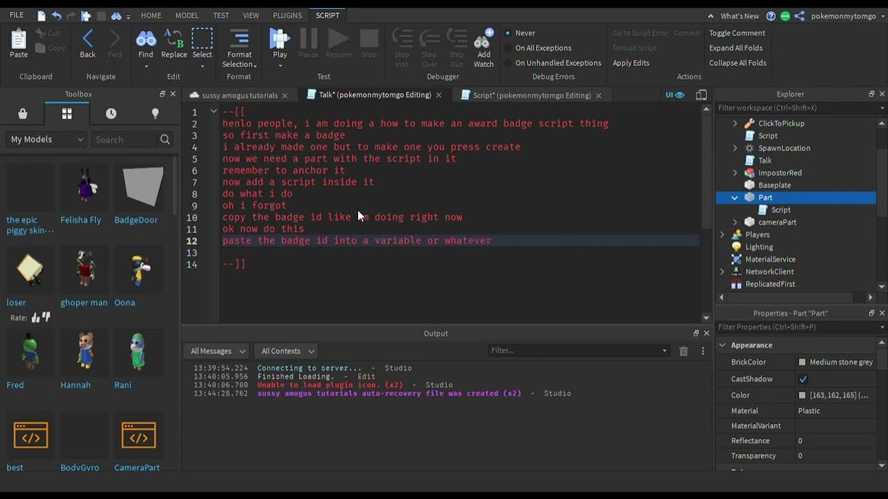 How To Make An Award Badge Script - Roblox Studio 2022 - YouTube