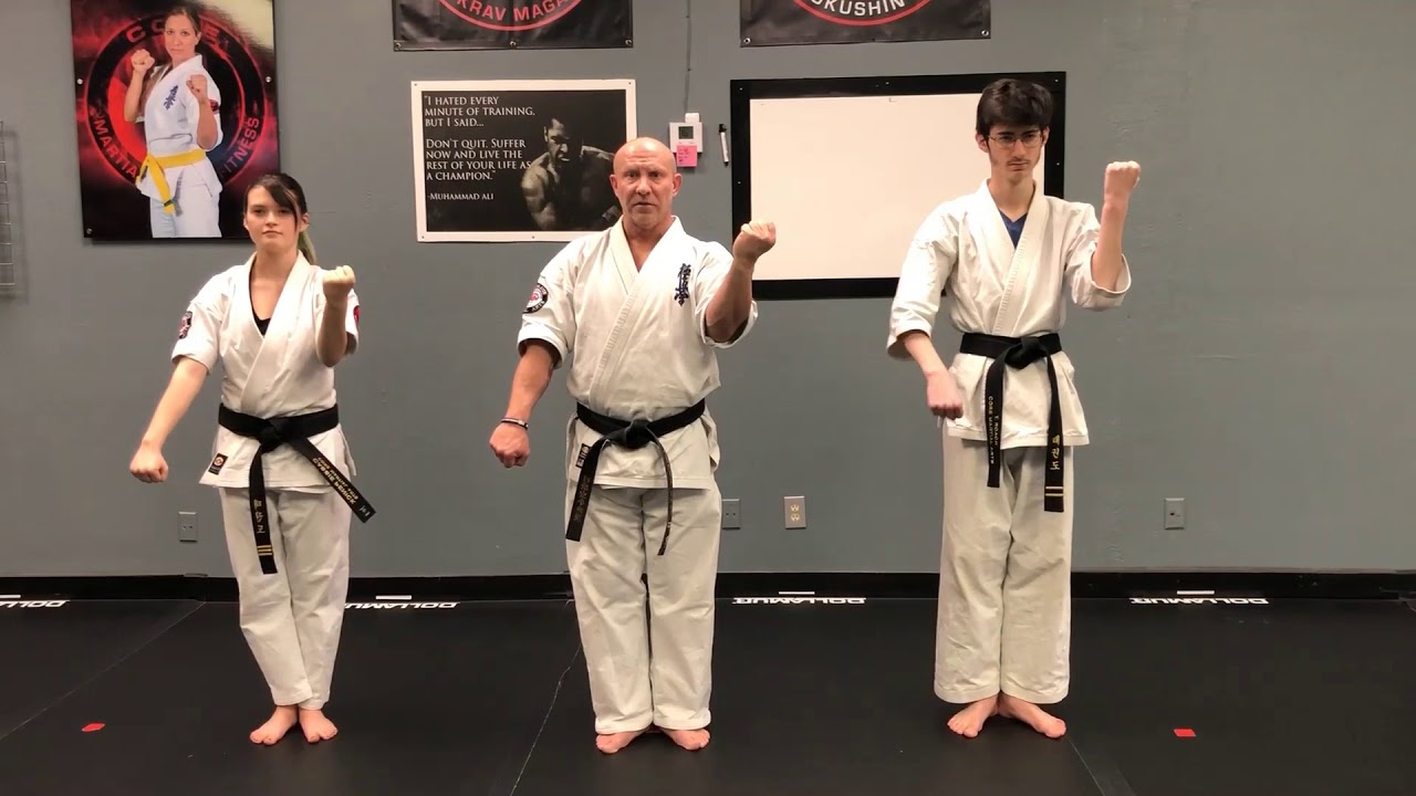 Inside/out Block with Low Block: Uchi Uke Gedan Barai - YouTube