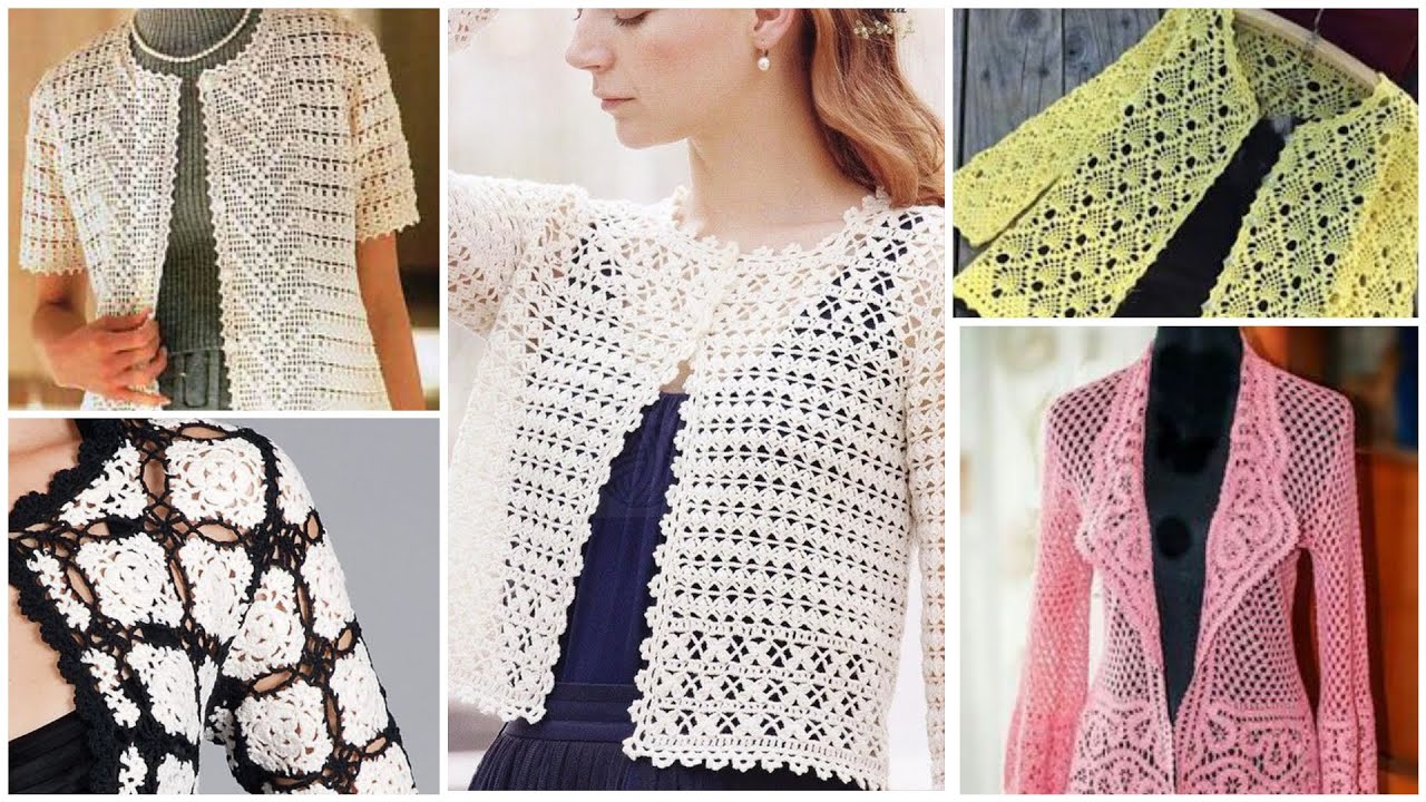 Latest Fashion Mini Crochet Jackets/Bolero Styles & Designs for formal ...