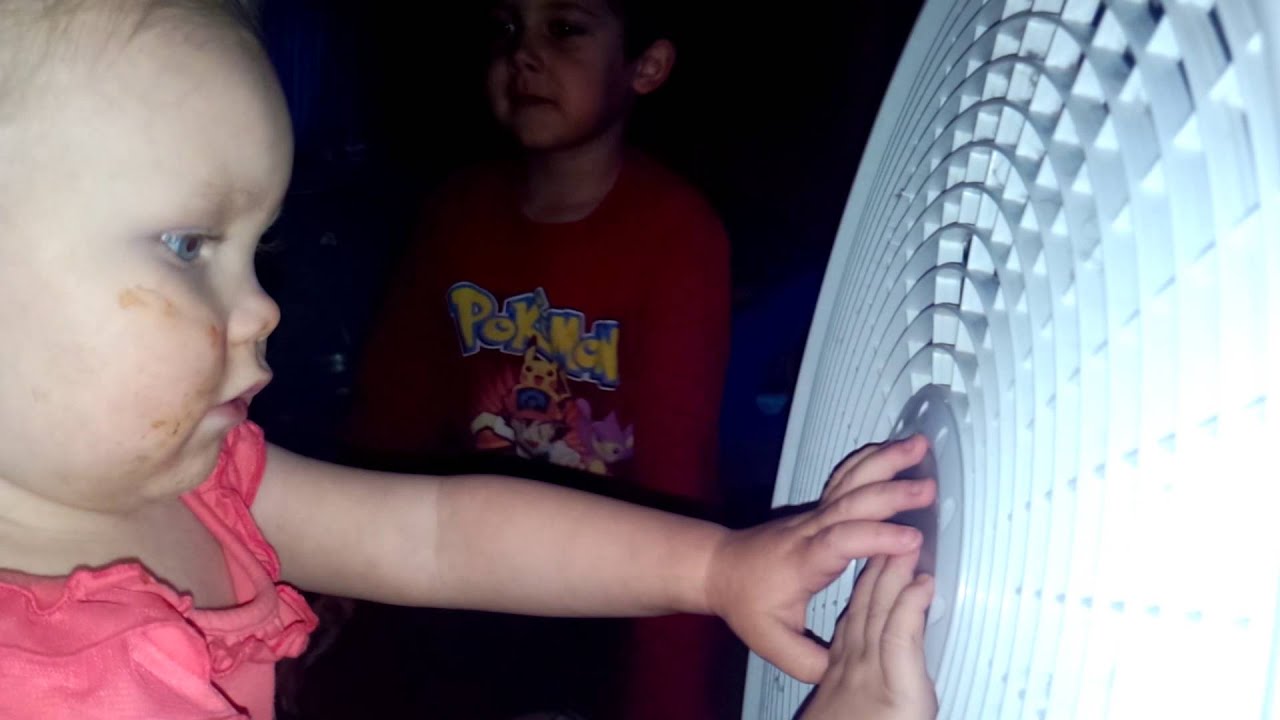 Kids yelling into fan:) - YouTube
