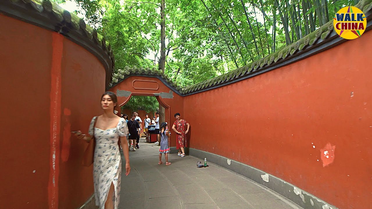 Walk China 4K - Chengdu Wu Hou Temple Walking Tour - YouTube