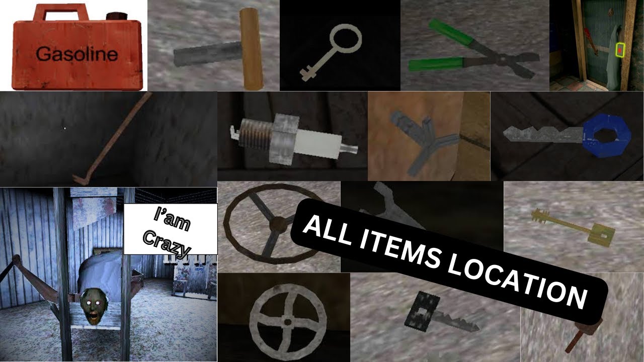 All items Location in Granny chapter 2 |All items used in granny ...