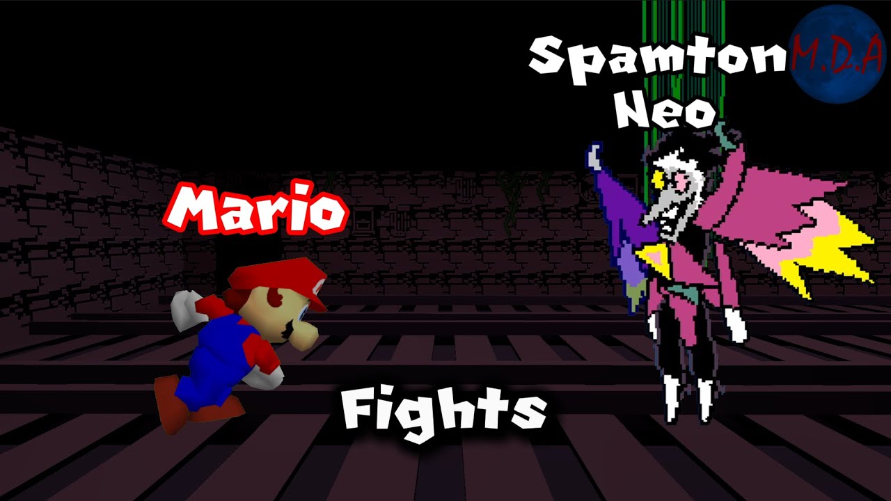 Mario fights Spamton Neo - YouTube