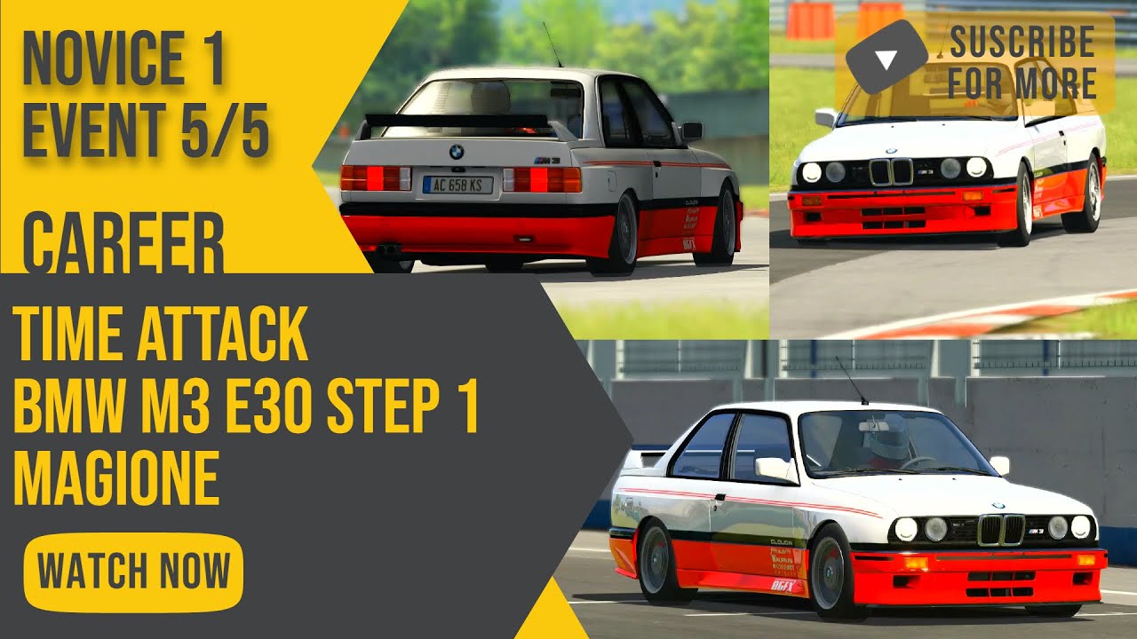BMW M3 E30 Step 1 Time Attack at Magione AC Career N1 event 5/5 (Logitech G29 gameplay) - YouTube
