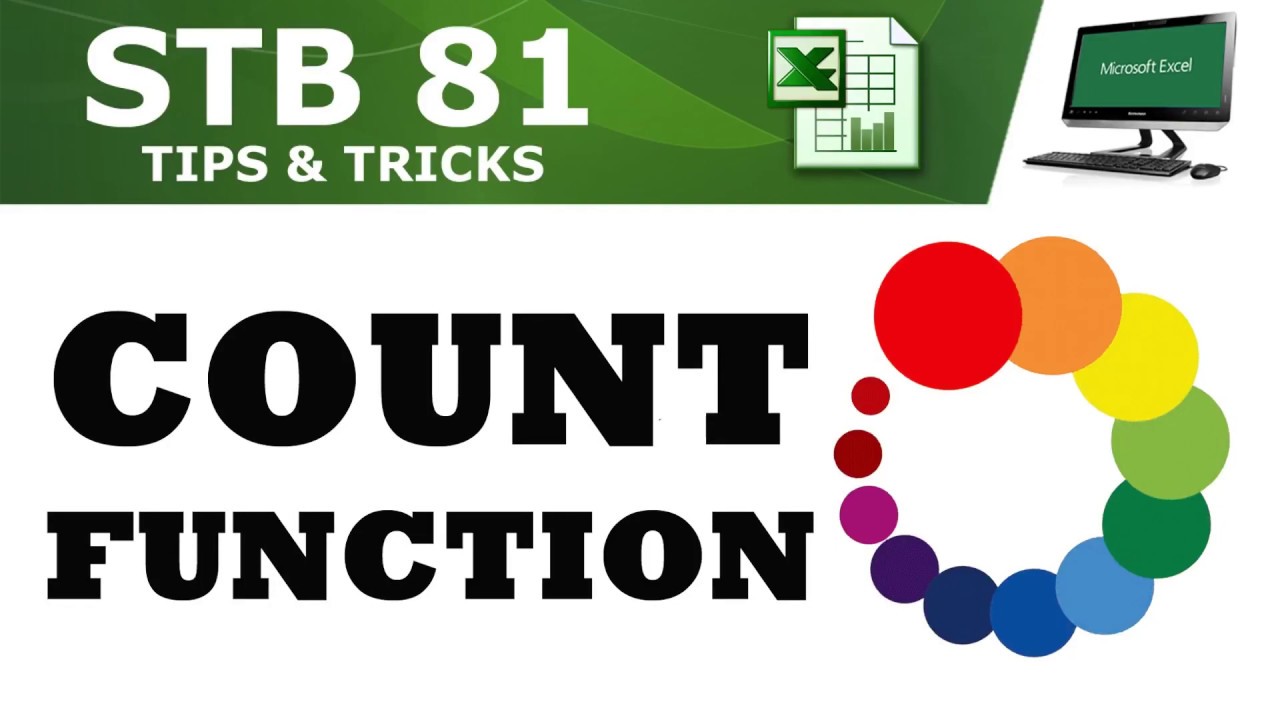 Excel Count Function, how to use the count function, counta, countif ...