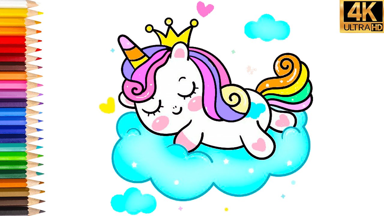 UNİCORN RESMİ ÇİZİMİ 🦄 UNİCORN NASIL ÇİZİLİR KOLAY 😍 RESİM ÇİZME 🌈 ...