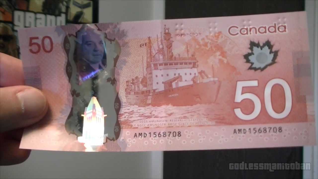 Canada's New $50 Dollar Polymer Banknote - YouTube