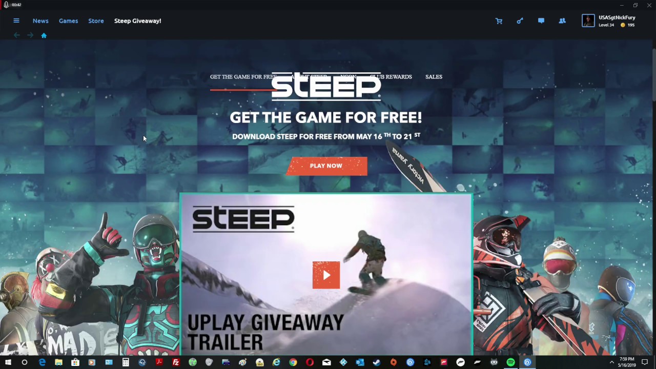 Steep Free Game Giveaway May 16th To May 21st - YouTube