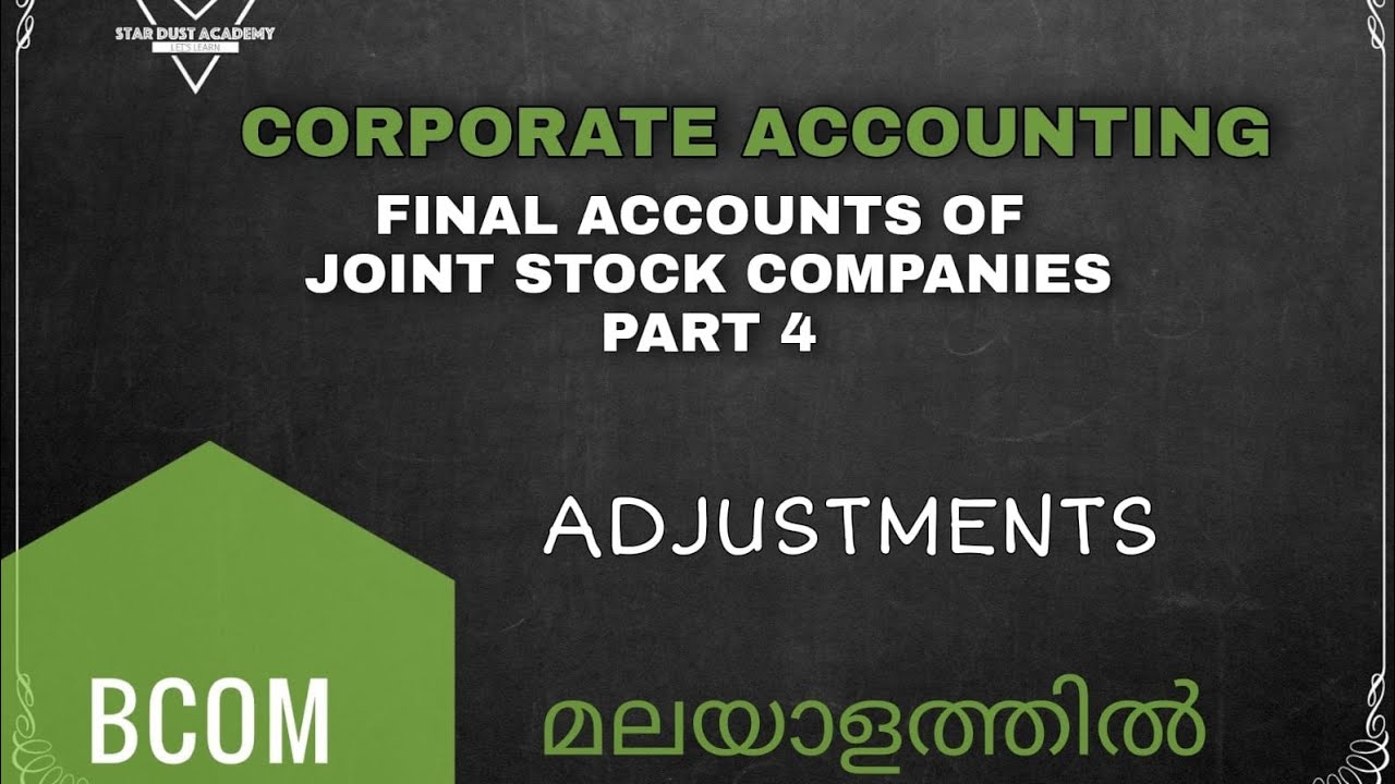 Final Accounts Of Joint Stock Companies Part 4 Adjustments Malayalam final-accounts-of-joint-stock-companies-part-4-adjustments-malayalam