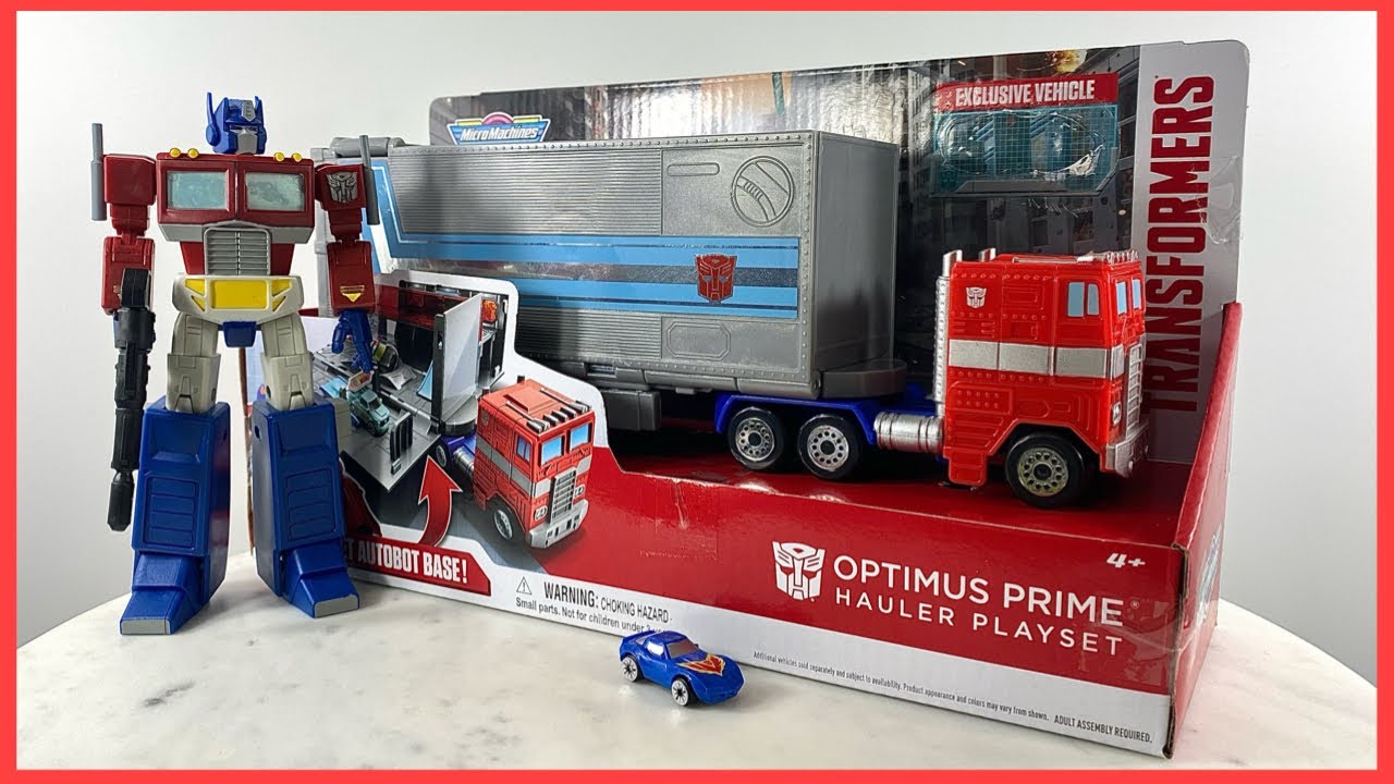 MicroMachines Optimus Prime Hauler Playset Review - YouTube