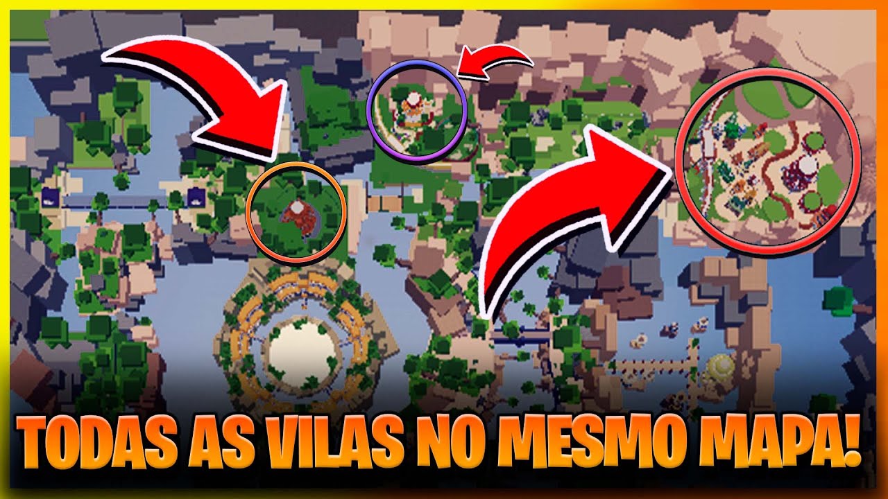 OPEN WORLD - TODAS AS VILAS NO MESMO MAPA NO SHINDO LIFE - YouTube