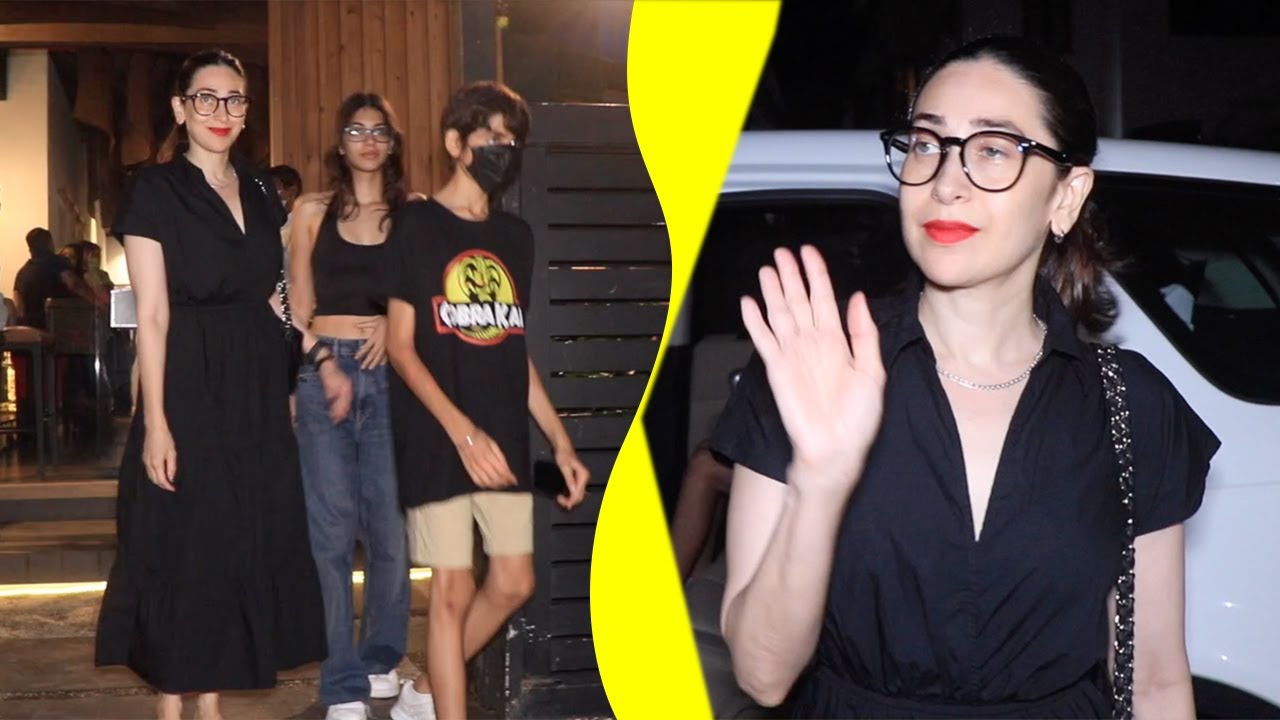 Bollywood Lolo Karishma Kapoor Along With Kids After Late Night Dinner ...