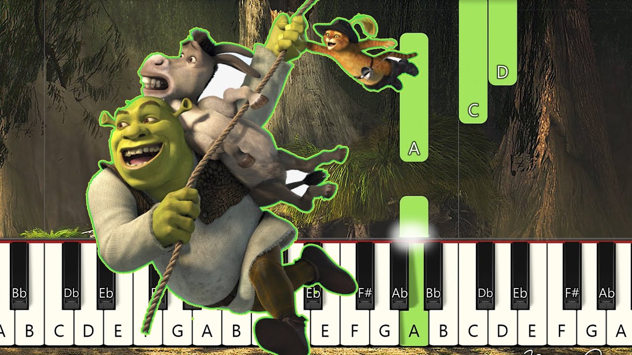 Shrek Easy And Piano Tutorial Fairytale Amozesh آموزش پیانو شرک - YouTube