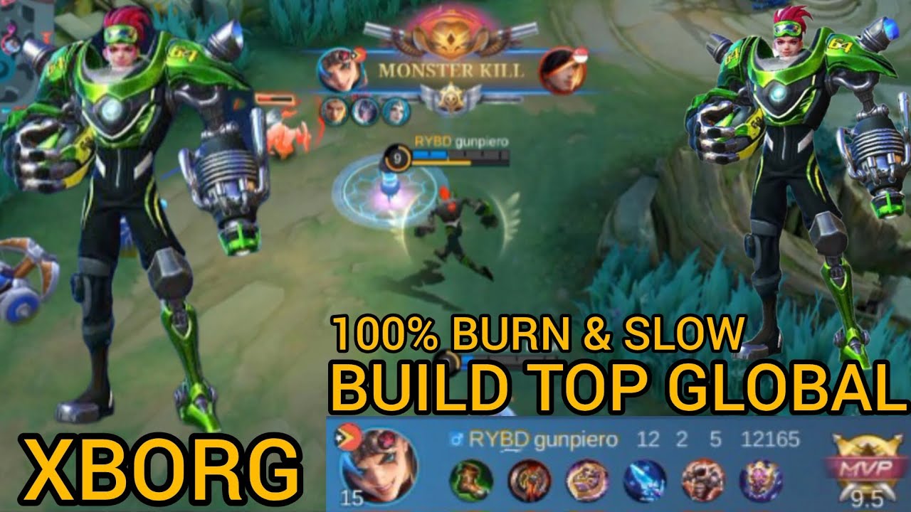 XBORG GAMEPLAY | BEST FIGHTER SOLO RANK | 100% BURN & SLOW | BUILD TOP GLOBAL - YouTube