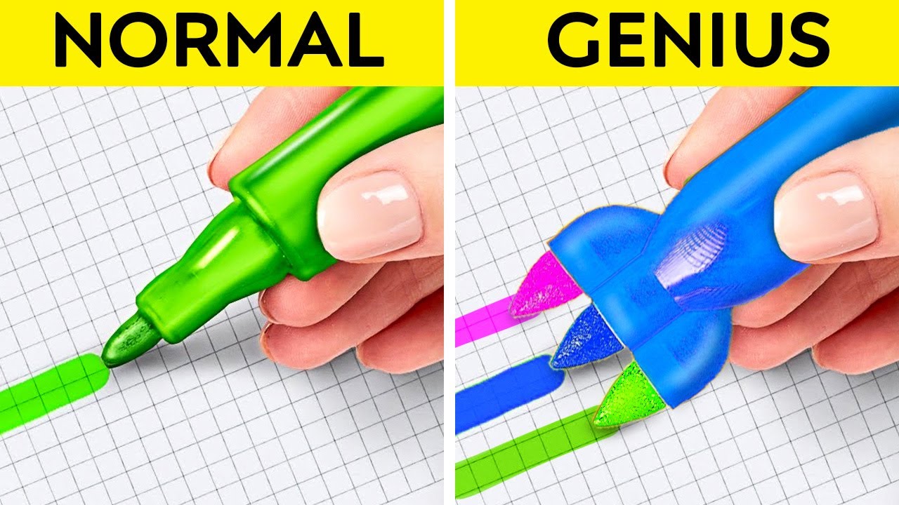 GENIUS SCHOOL TRICKS | Easy Rainbow Mini Crafts And Cool Hacks For ...