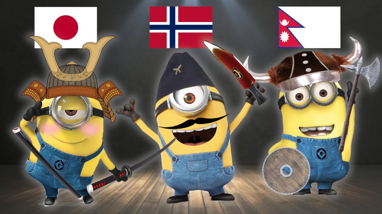 Minions in different languages meme - YouTube