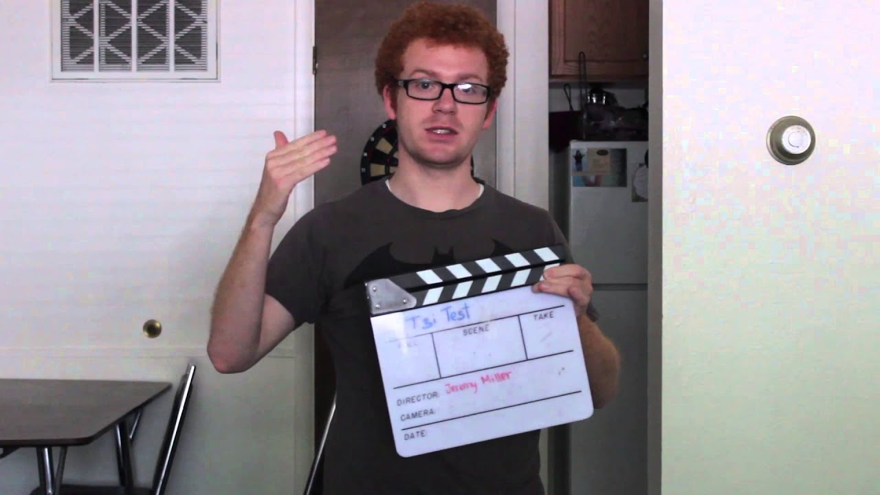 Use of a clap board in filmmaking - YouTube
