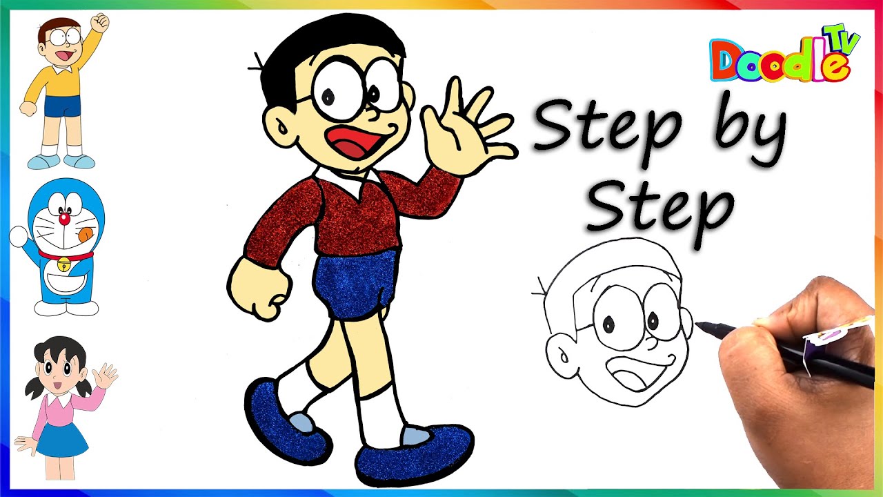 Doraemon: Learn to draw Nobita Nobi Doraemon's Friend with help of ...