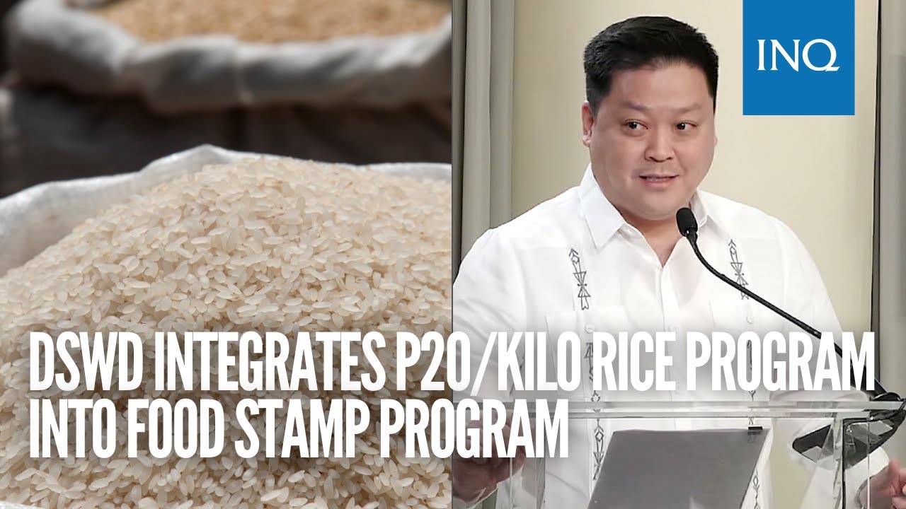 DSWD integrates P20/kilo rice program into Food Stamp Program - YouTube