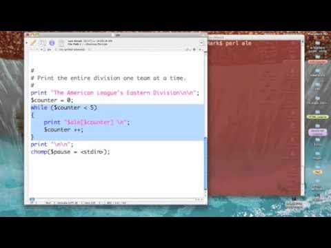 Perl: Variable subscripts - YouTube