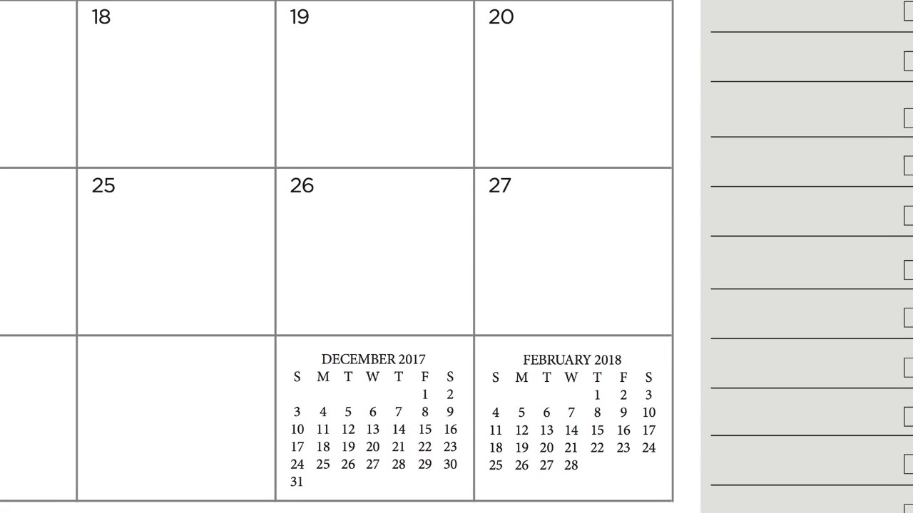 Monthly View, Ninja Planner - YouTube