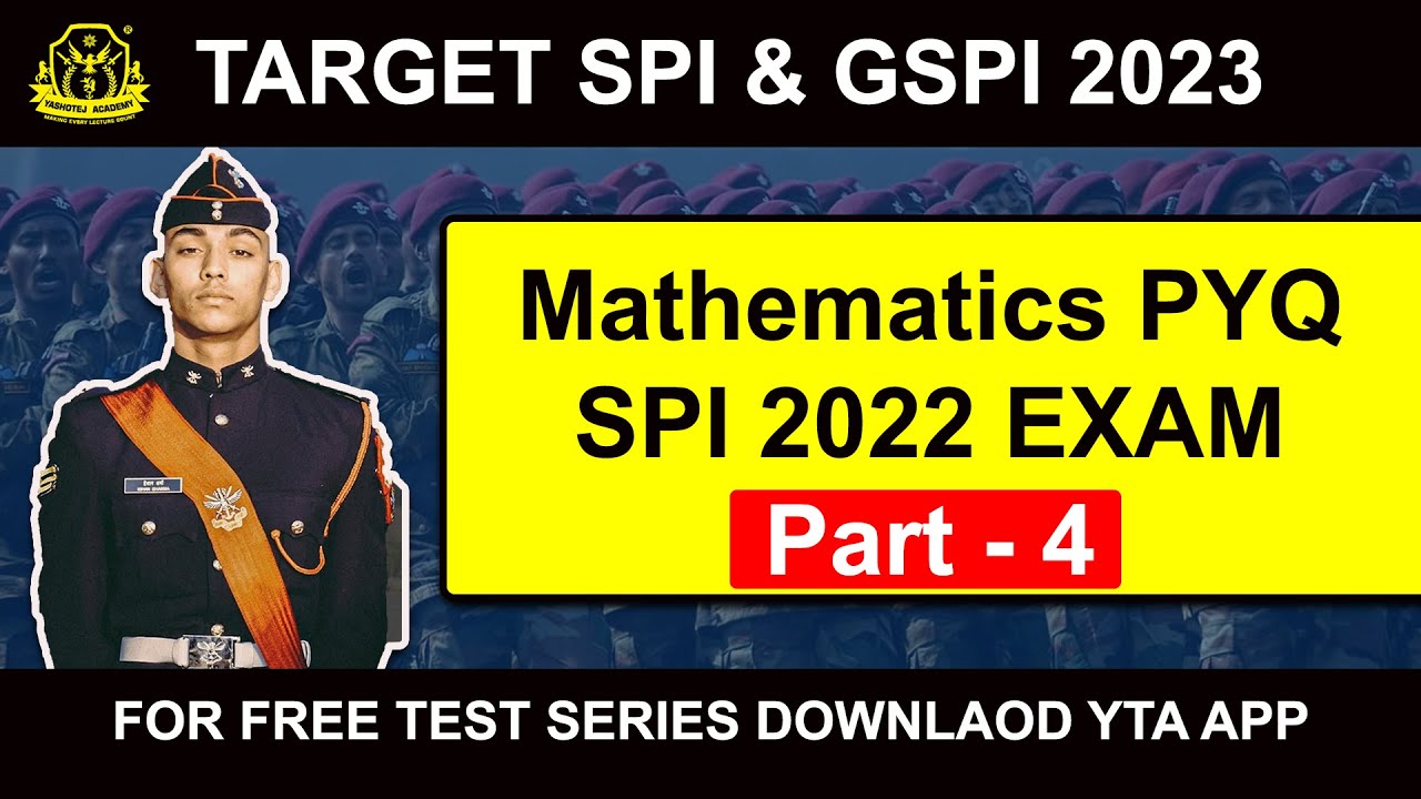 TARGET SPI & GSPI 2023 || Mathematics PYQ || Part 4 - YouTube