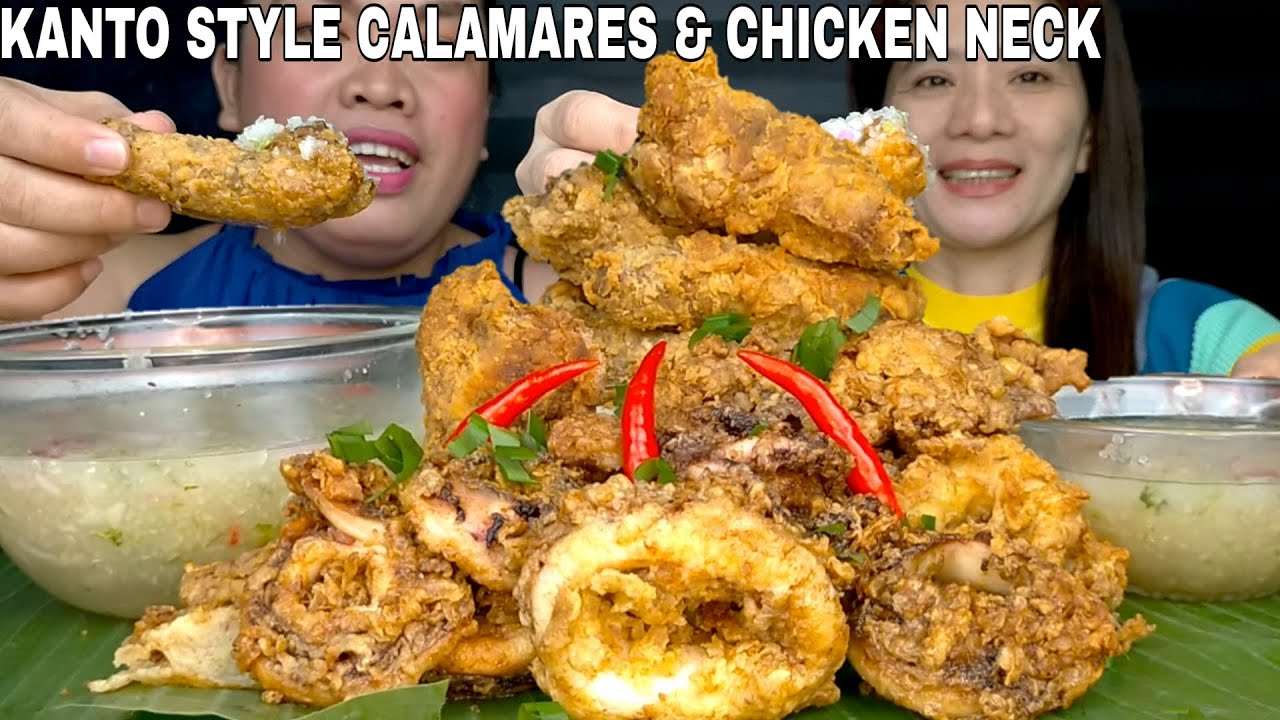 KANTO STYLE CALAMARES AT LEEG NG MANOK MUKBANG | MUKBANG PHILIPPINES ...