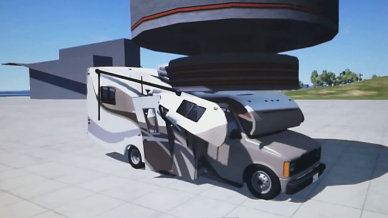 beamng drive the RV Upfit camper Gavril H-series gets crusher in ...