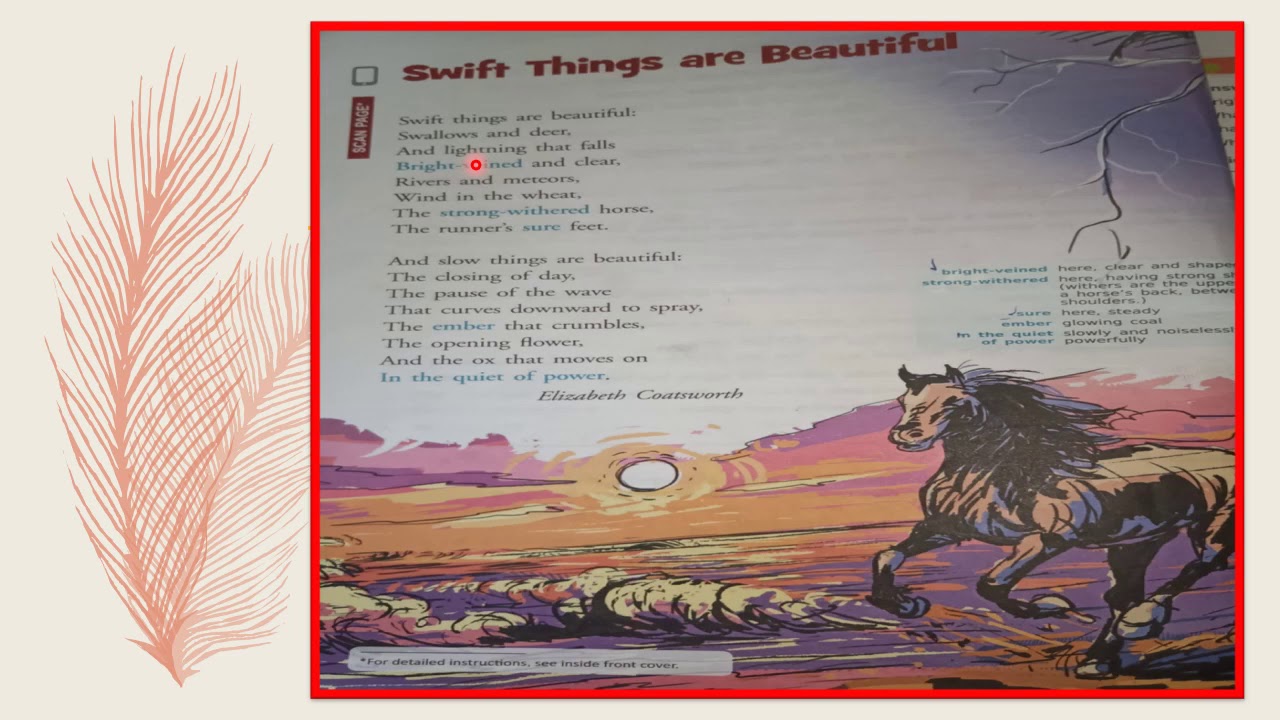 Std6-English-Poem-Swift Things Are Beautiful - YouTube