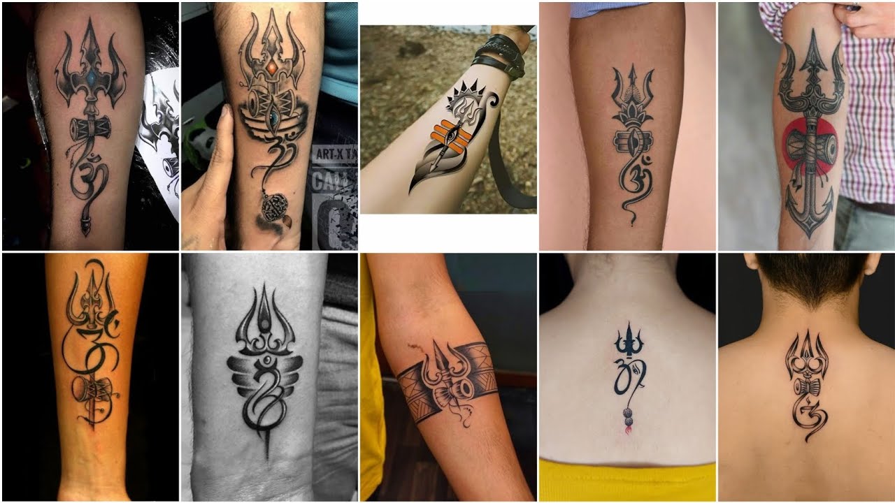 Om Trishul Tattoos For Men