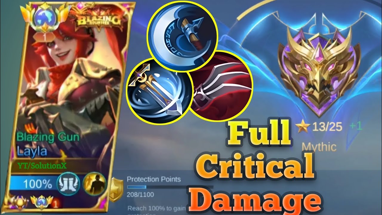 Layla Global Full Critical Damage Build 2024 | Mythic 13 | SolutionX - YouTube