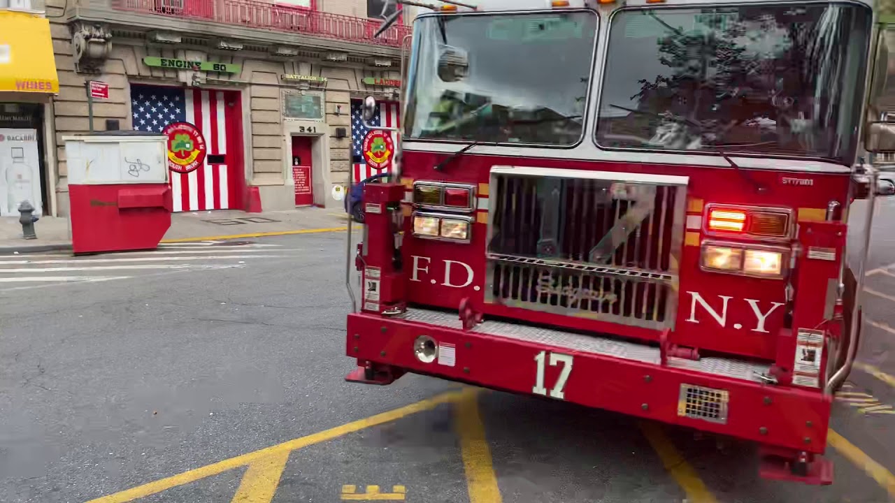 FDNY Tower Ladder 17 Responding - YouTube