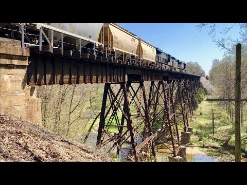 HUGE Trestle, LONG Train, LIVE ACTION! - YouTube