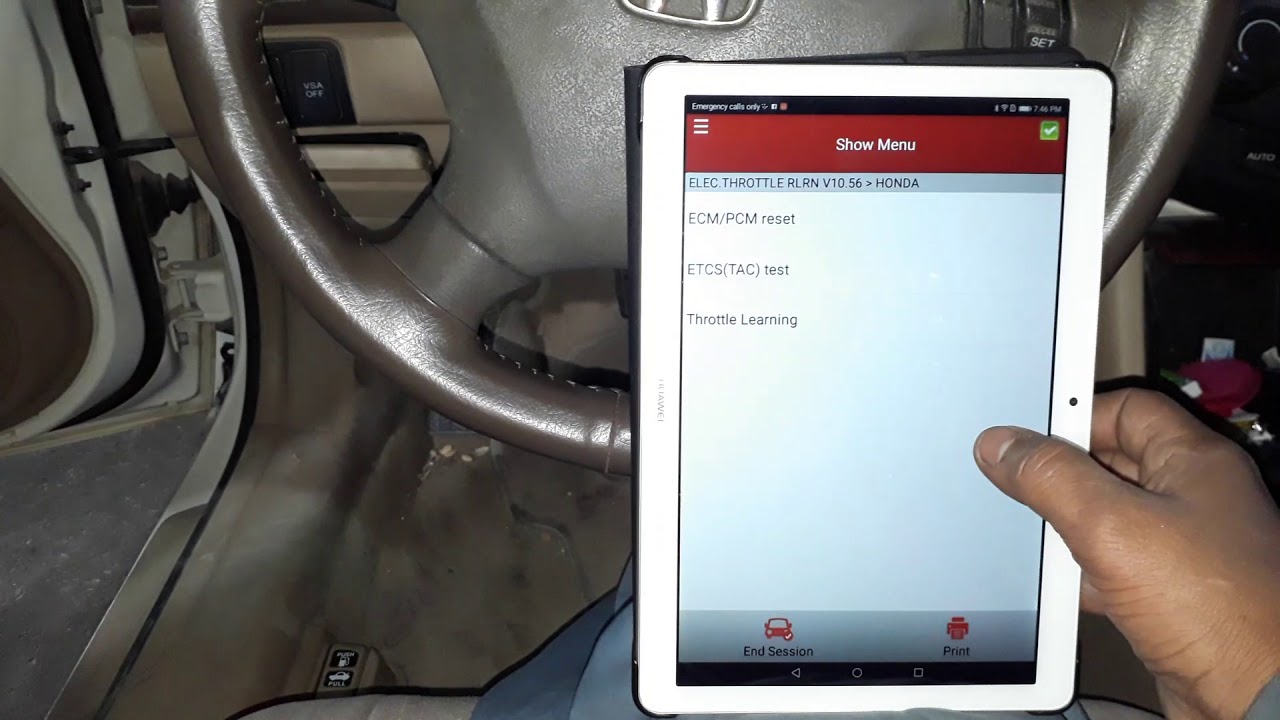 Accord 2007 Throttle learning procedure - YouTube