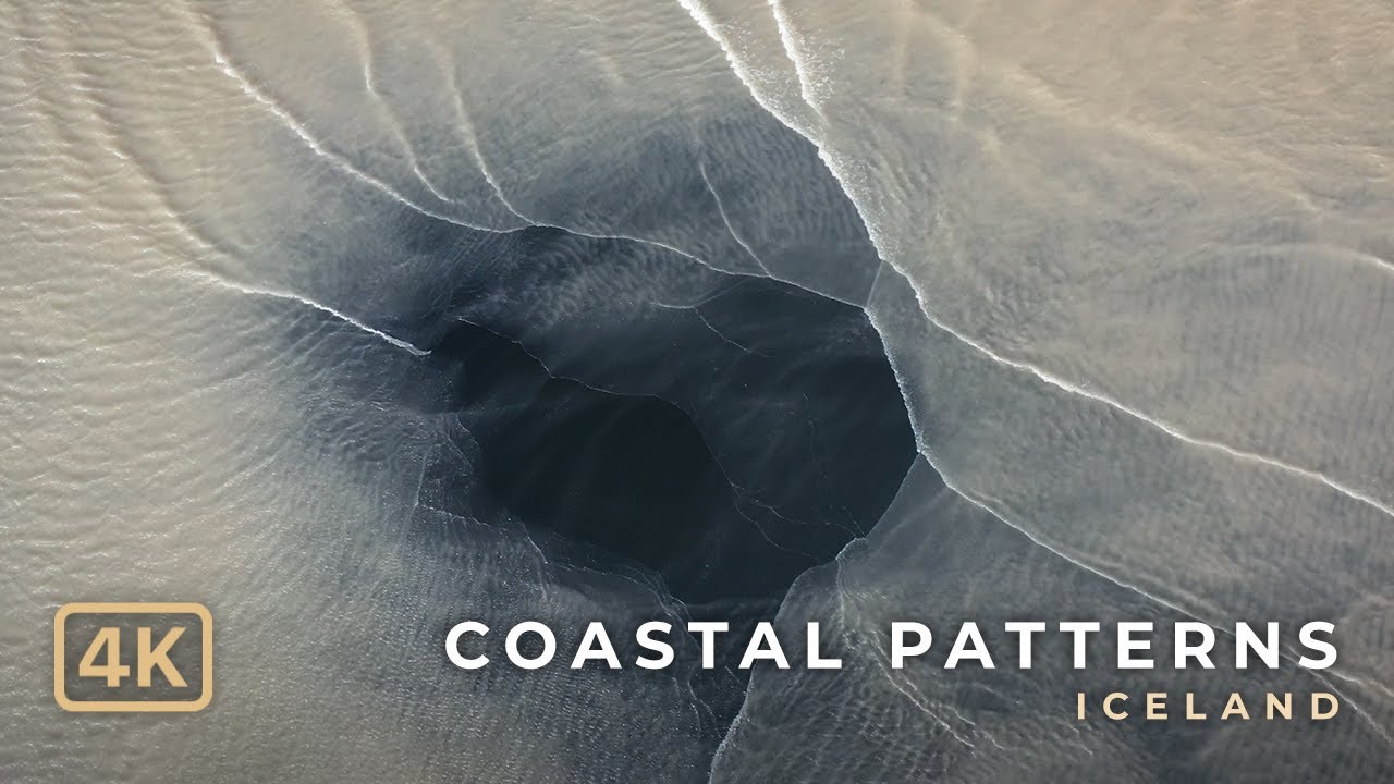 COASTAL PATTERNS – Aerial View of Waves on the South Coast of Iceland ...