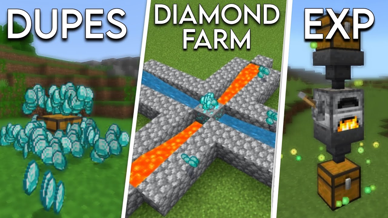 DUPES/EXP/DIAMOND FARM/Duplication Glitches for Minecraft Bedrock 1.20 ...