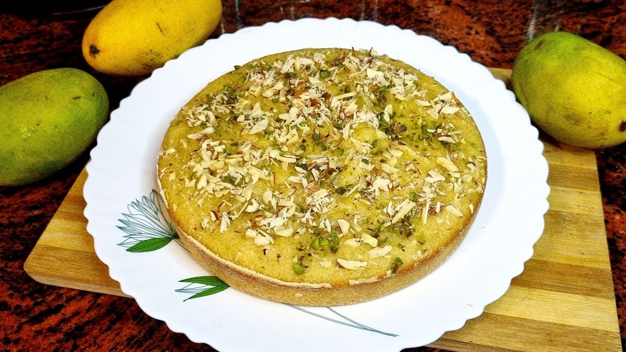 Mango Cake/Rava Mango Cake/পাকা আমের কেক/Eggless Mango Cake/Soft Spongy ...
