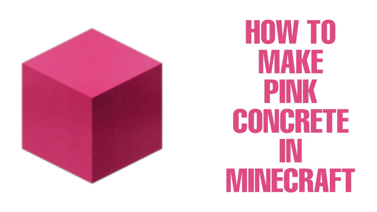 HOW TO MAKE PINK CONCRETE IN MINECRAFT #41 - YouTube