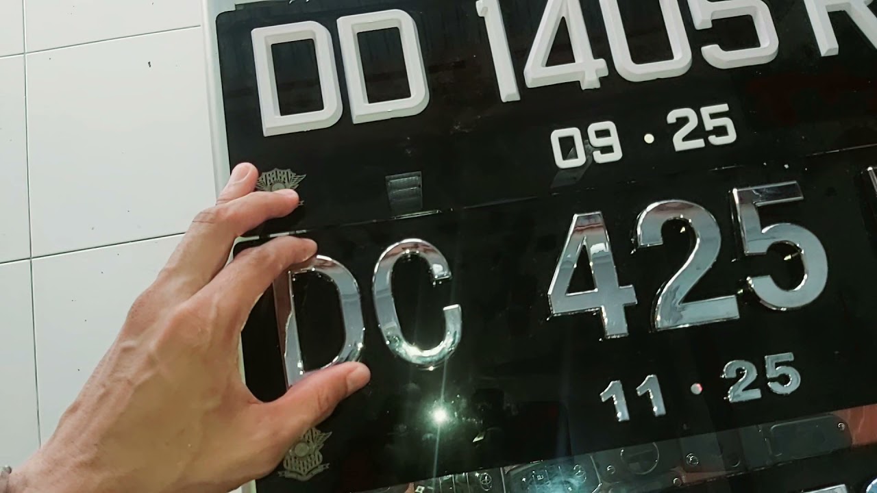 Harga Plat mobil 900 ribu dan motor 500 ribu bahan akrilit timbul segi ...