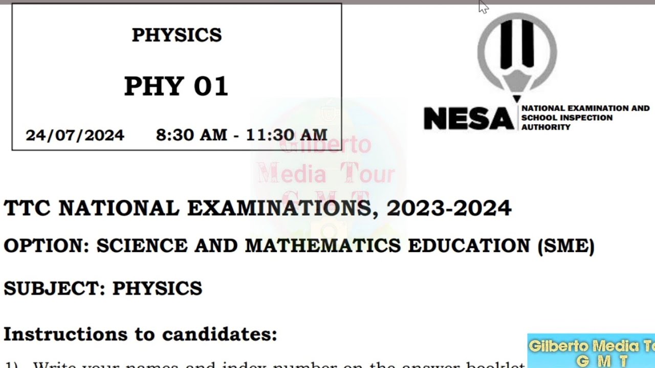 Physics 2023-2024_TTC_SME_National Exam - YouTube