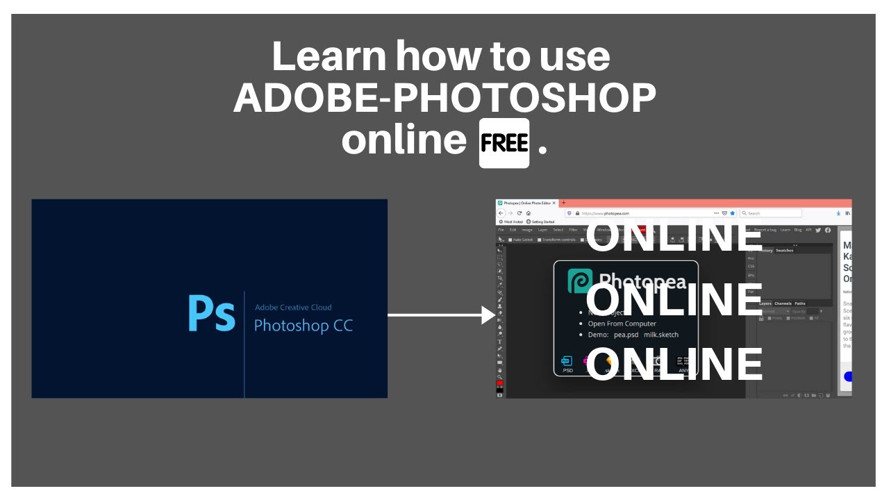 How to use Adobe Photoshop online in PC for FREE? - YouTube