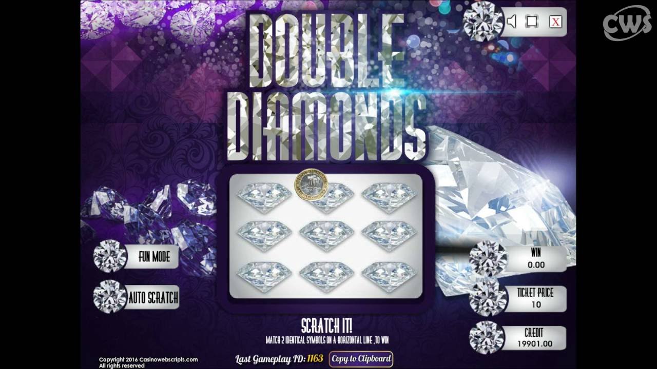 Double Diamonds - Scratch Card - CasinoWebScripts - YouTube