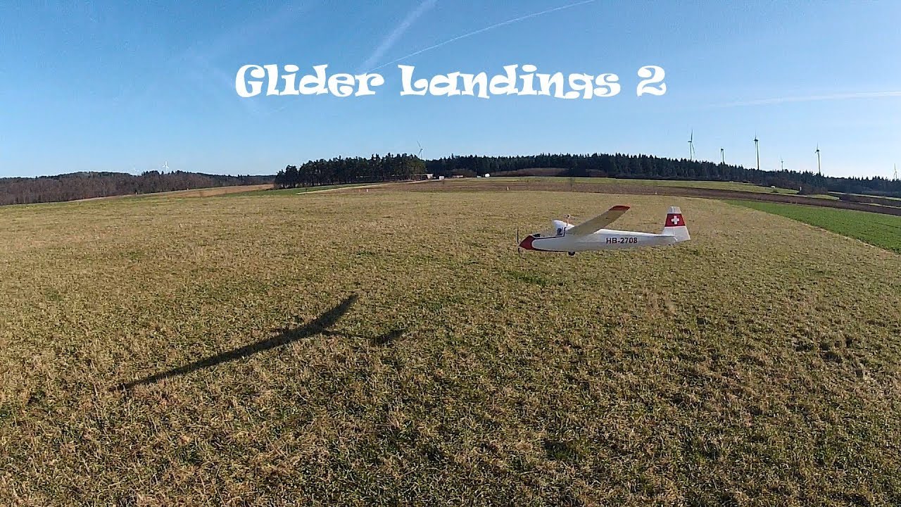 Glider Landings 2 (Fafnir, Reiher III, Ka 6E, SF 27) - YouTube