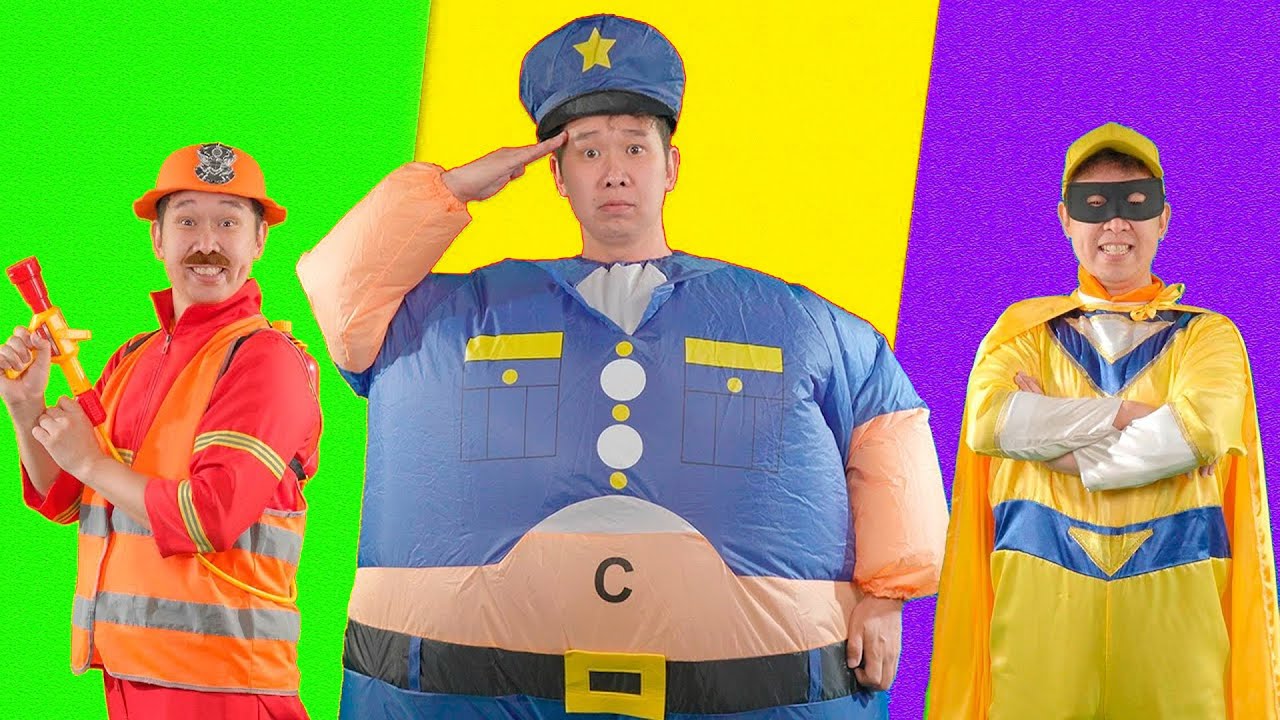 Policeman, Superman and Fireman Song 🚒 🚓 🚑 | Police Officer Song 👮‍♂️🚨 ...