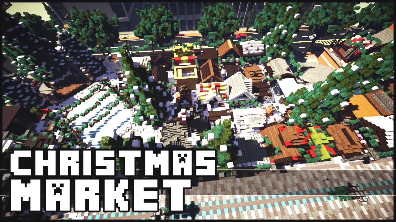 Minecraft - Christmas Market (Christmas Inspiration) - YouTube