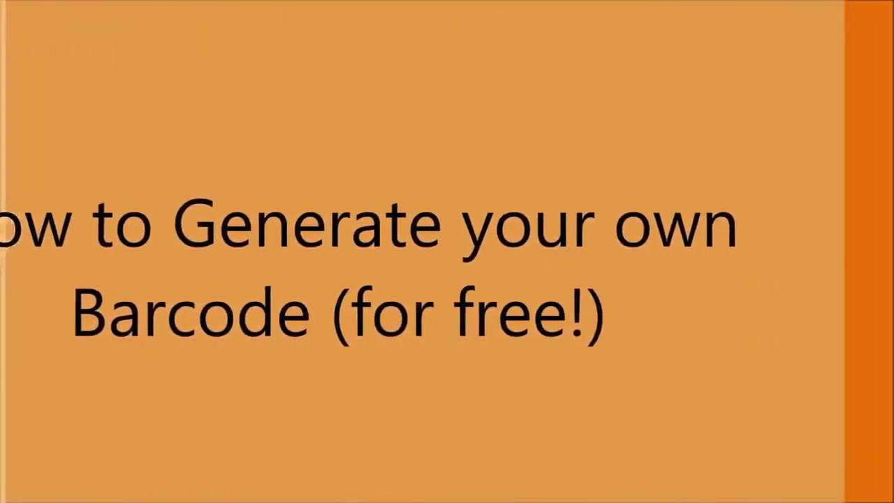 how-to-create-your-own-bar-code-for-free-youtube
