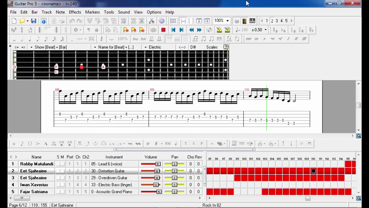 Guitar Tab Melodi Edane Rockin 82 - YouTube