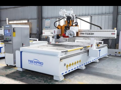 TechPro ATC CNC Router + Saw Blade + Four-sided Horizontal Drilling ...
