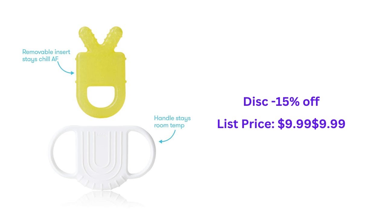 Not-Too-Cold-to-Hold BPA-Free Silicone Teether for Babies by Frida Baby ...